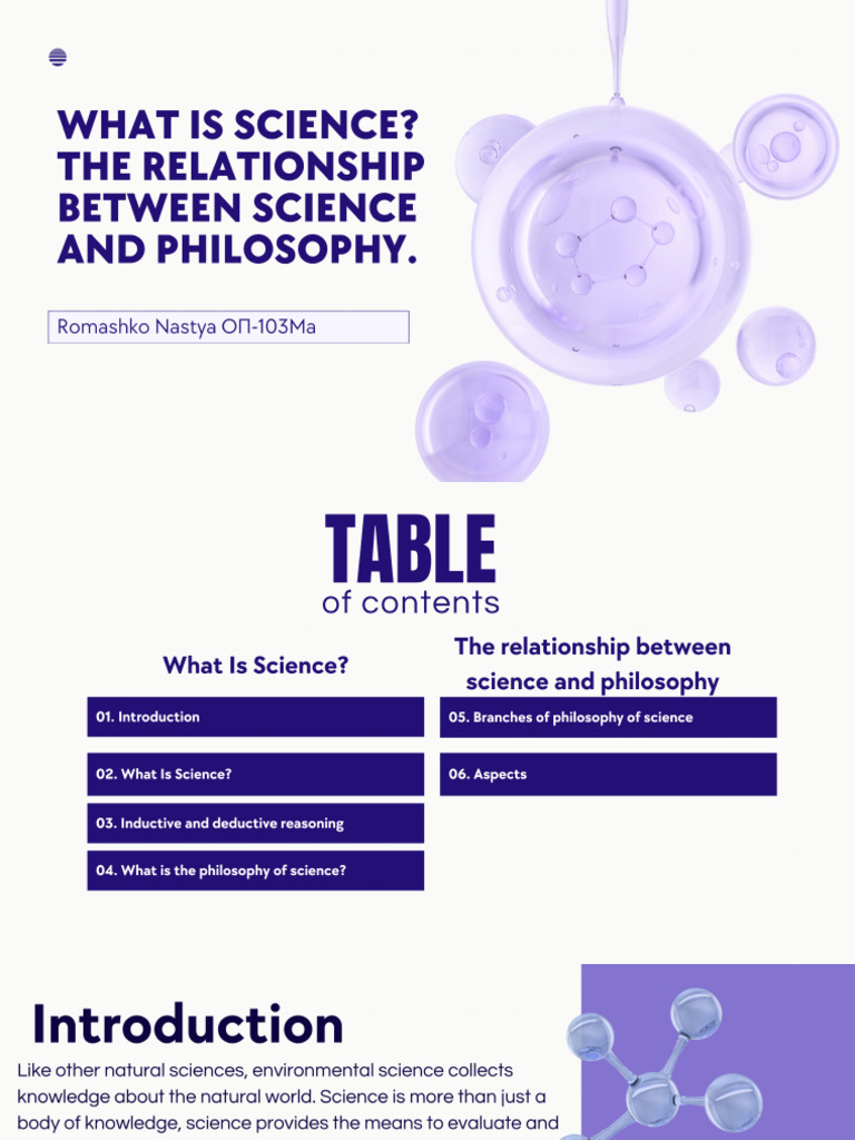 What is Science 4. the Relationship Between Science and Philosophy. | PDF