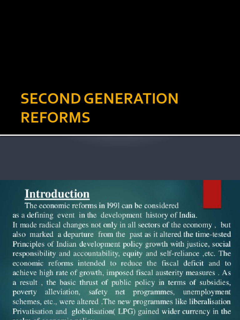 Second Generation Reforms | PDF