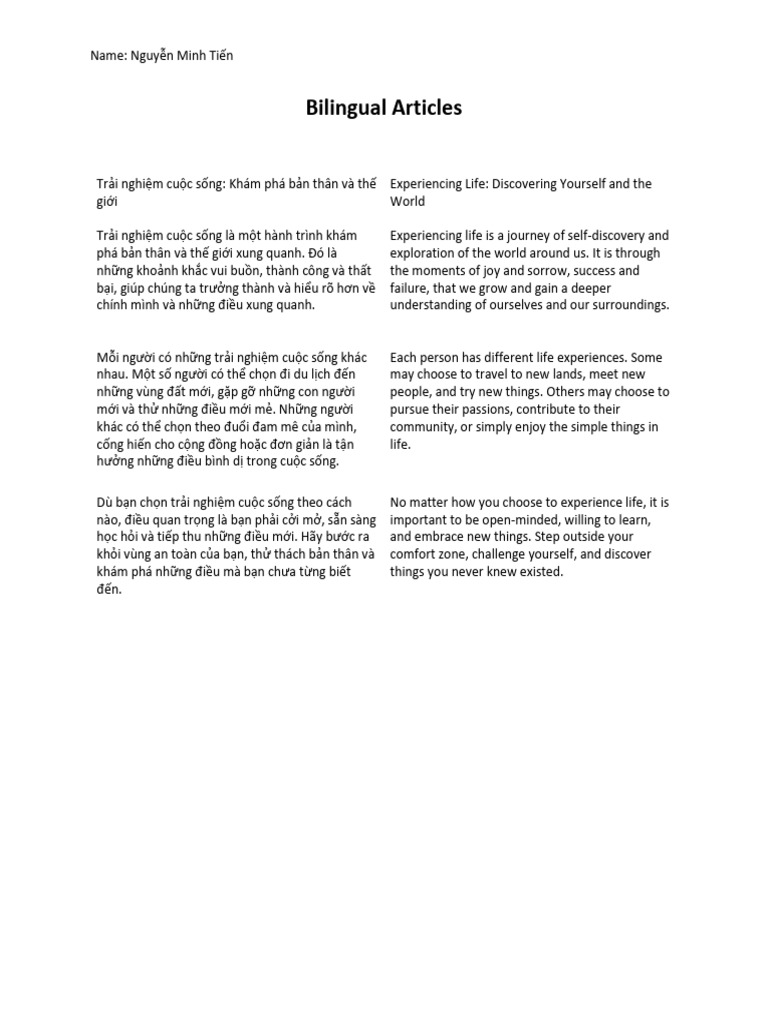 Bilingual Articles | PDF