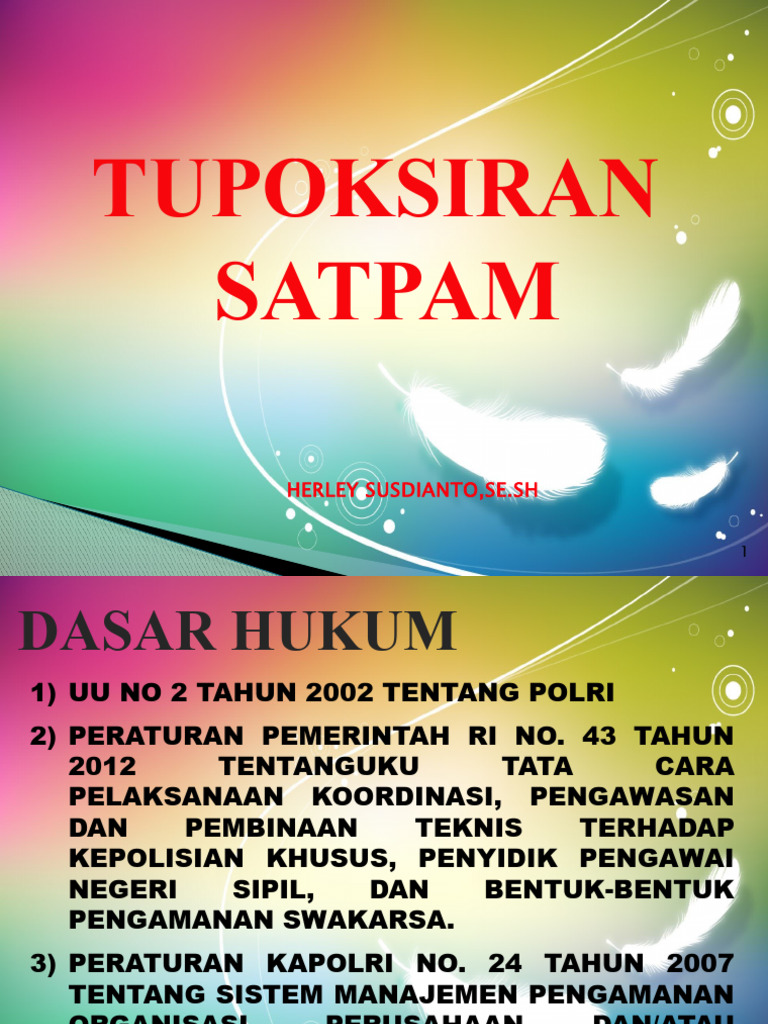 Hanjar Tupoksi Satpam | PDF | Ilmu Sosial | Hukum