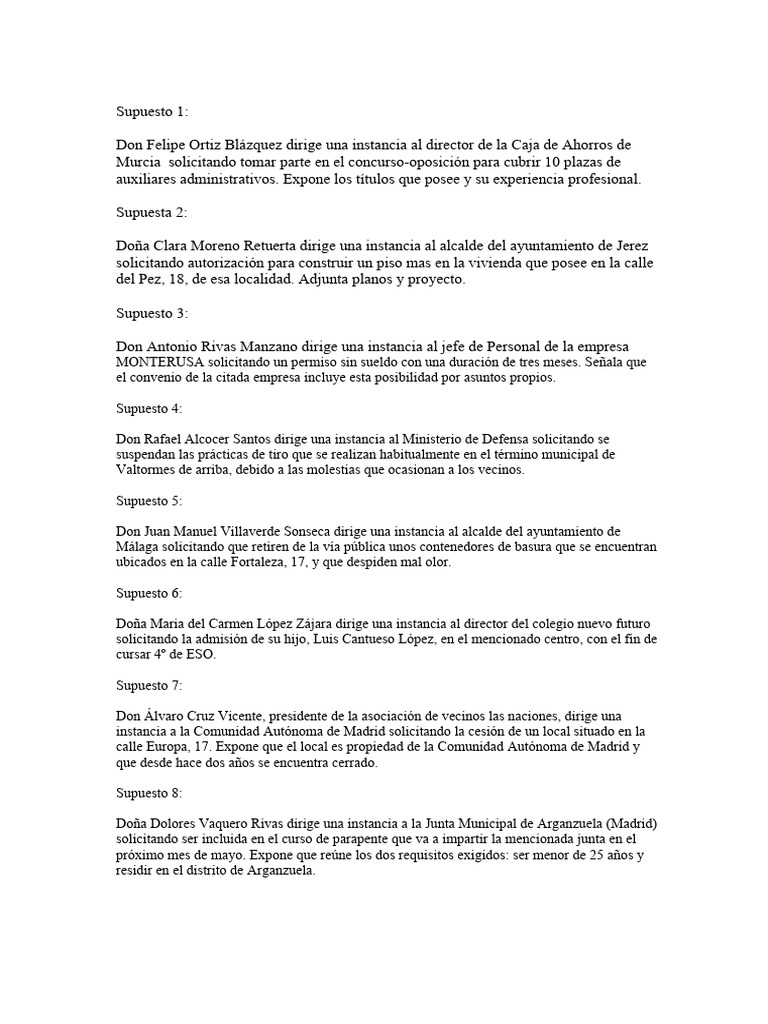 Ejemplos de Instancias Administrativas | PDF