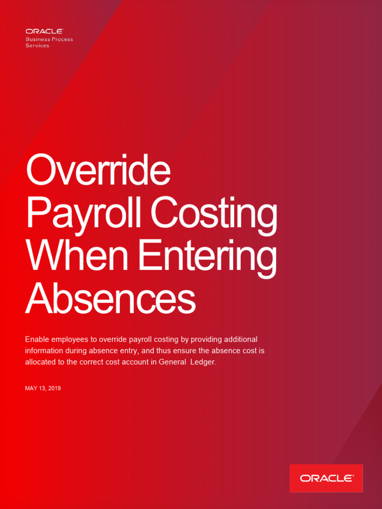 Override Payroll Costing | PDF | Oracle Corporation | Cloud Computing