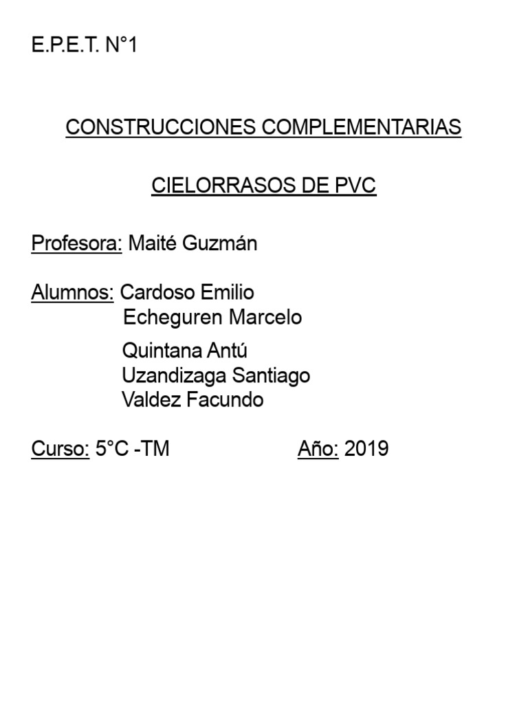 Cielorraso de PVC | PDF | Hogar, jardinería y bricolaje | Informática