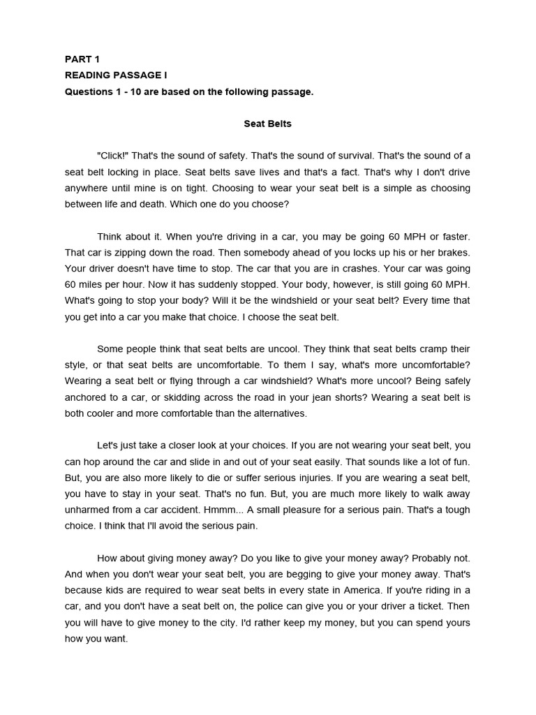 Seat Belts: The Choice for Safety | PDF | Metal Detector | Seat Belt