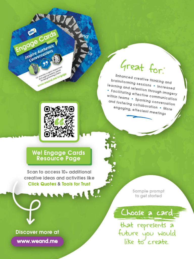 24 Printable We Engage Cards by We and Me | PDF | Business | Computers