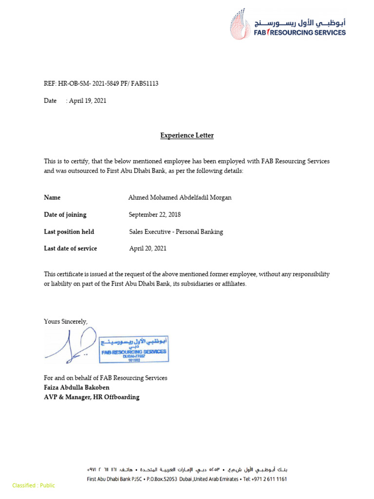 Experience letter | PDF