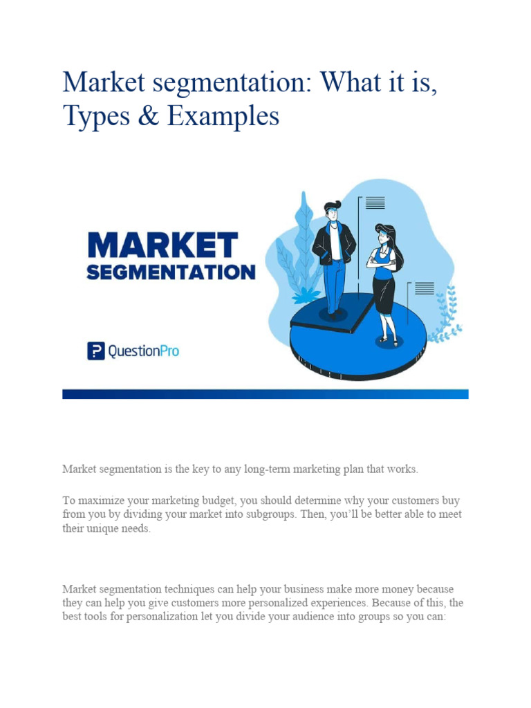Market Segmentation | Download Free PDF | Market Segmentation | Marketing
