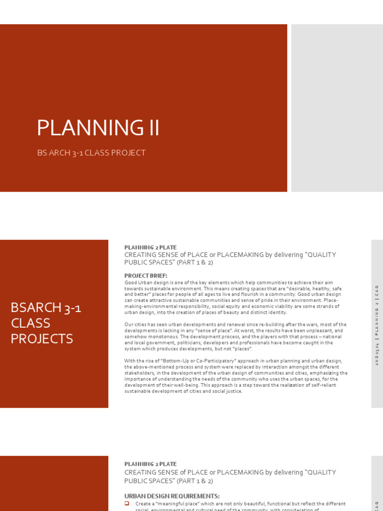 2ND2223 Planning-2 20240315 Project-Guides | PDF | Urban Design | Road