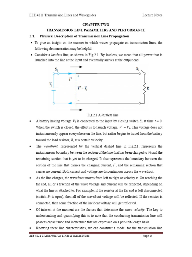 Lecture 2 - Transmission Line Parameters and Performance | PDF ...