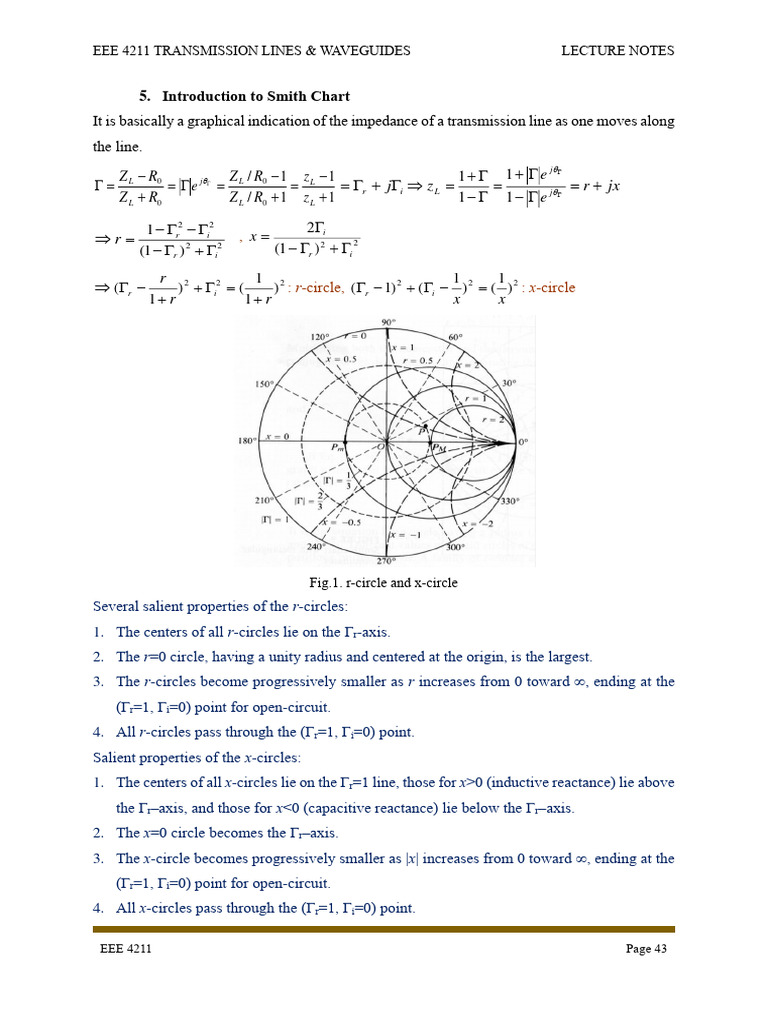 Handout 5 - Introduction to Smith Chart | PDF | Computer Engineering ...