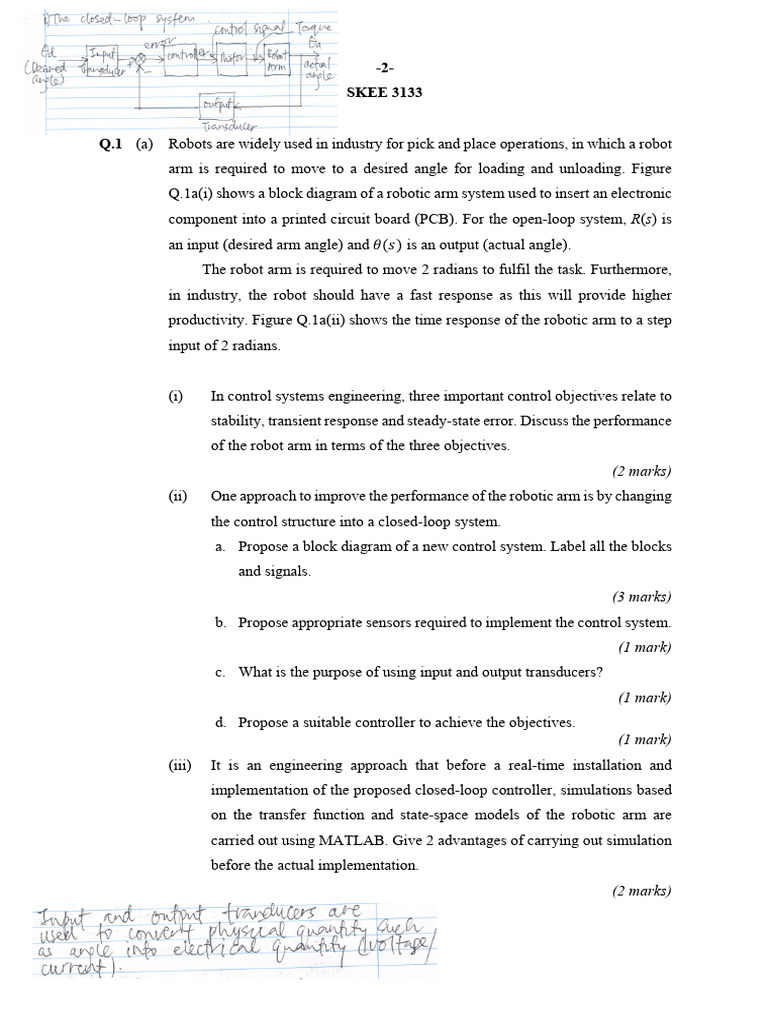 FE_Sample 2 (With Answers) | PDF | Control Theory | Applied Mathematics