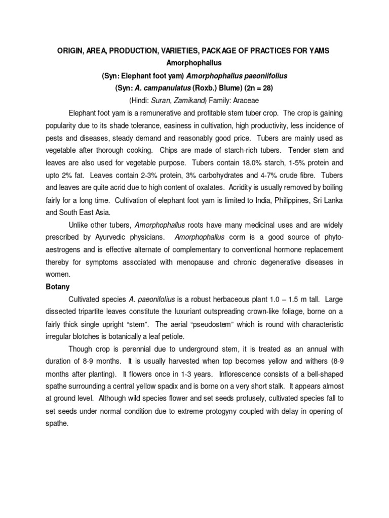 yam | PDF | Mulch | Plants