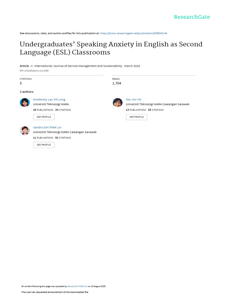 Paperpublished | PDF | English As A Second Or Foreign Language | Second Language Acquisition
