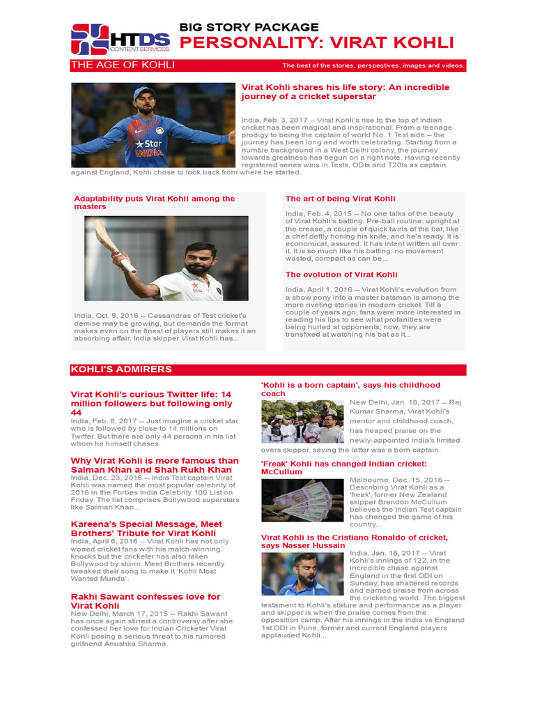 Personality Virat Kohli 36 | PDF | Cricket | Ball And Bat Games Personality Virat Kohli 36 | PDF | Cricket | Ball And Bat Games