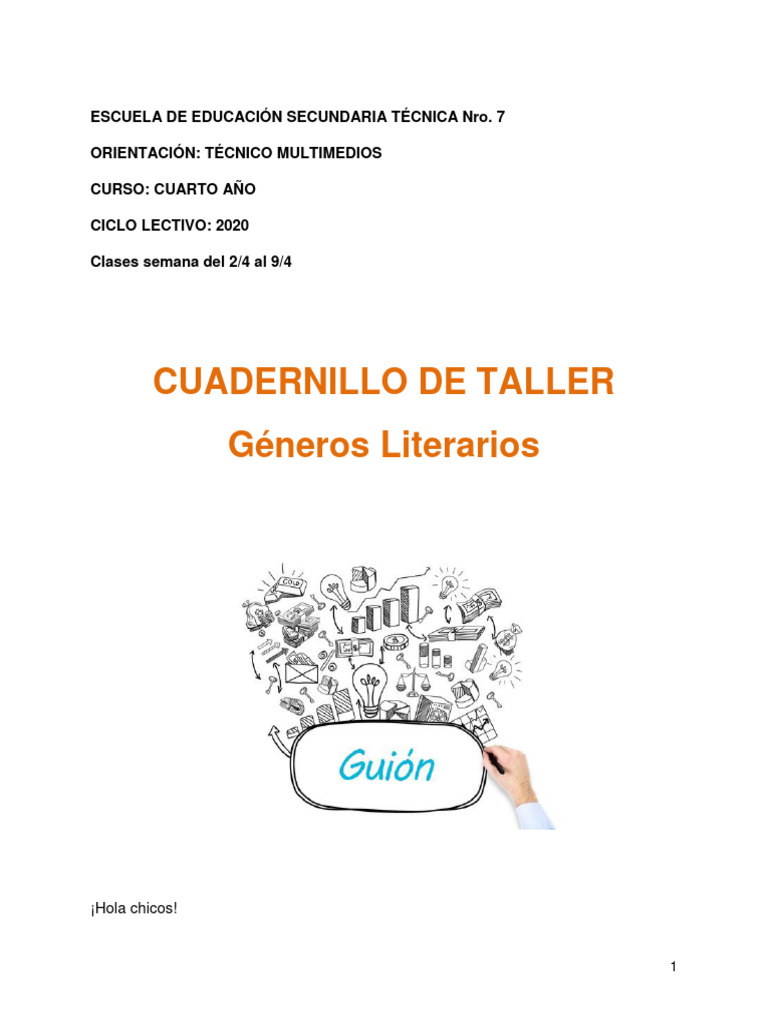 Cuadernillo 2 - Generos Literarios | PDF | Narración | Teatro