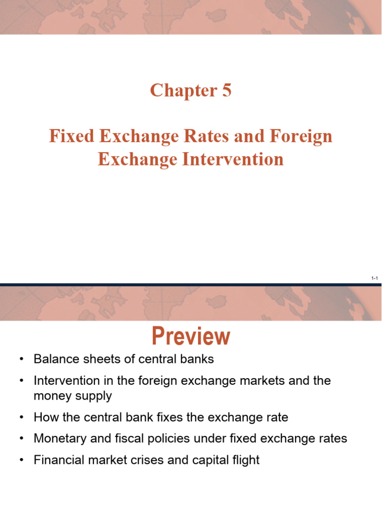 Chapter 5 - Fixed Exchange Rates and Foreign Exchange Intervention ...