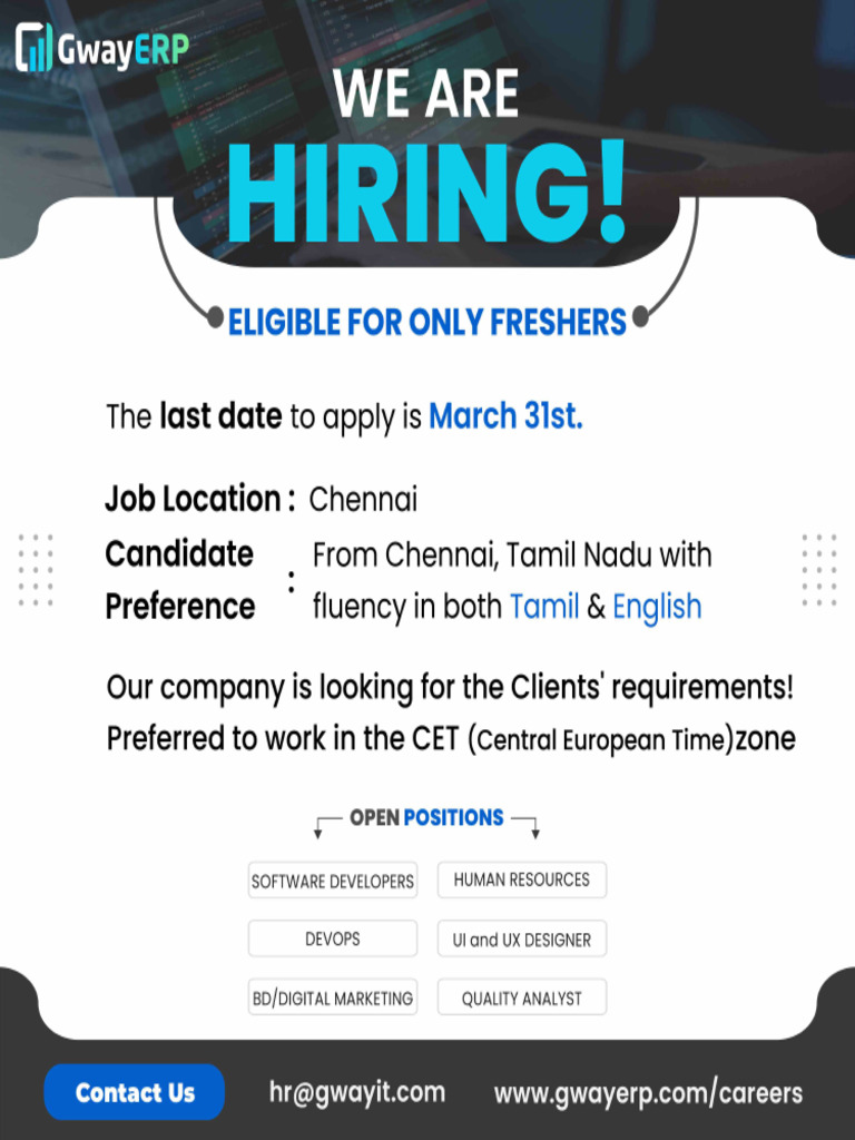 We Are Hiring! | PDF