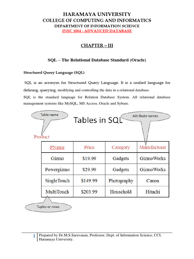 Chapter 3 Database | PDF | Sql | Data Management