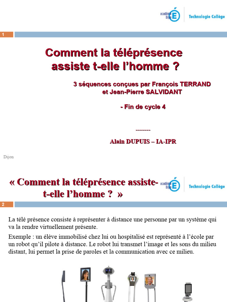Presentation Telepresence | PDF | Application | Android (Système d'exploitation)