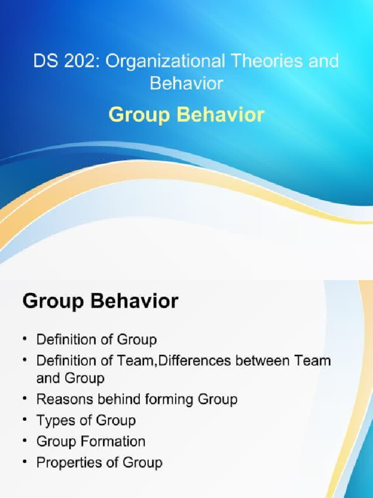 Group Behaviour | PDF