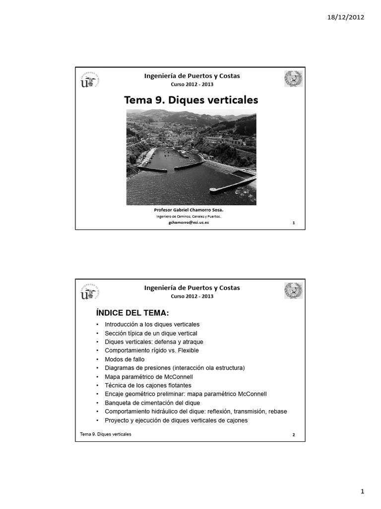 OM-8. Diques Verticales | PDF | Dique | Fundación (Ingeniería)