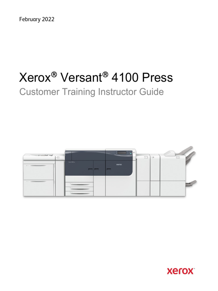 Versant 4100 Customer Training Instructor Guide | PDF | Printer (Computing) | Printing