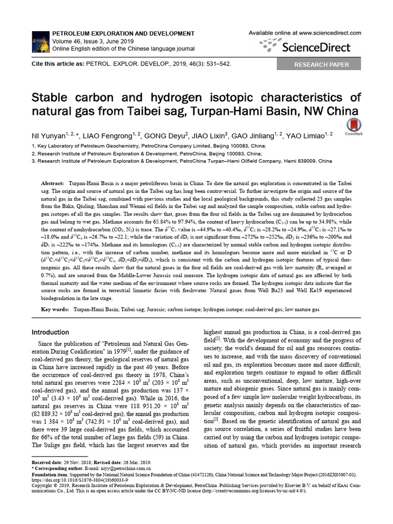 STABLE HYDROGEN ISOTPE | PDF | Natural Gas | Petroleum