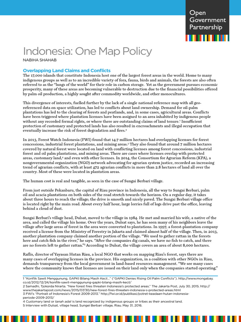 Case-Study Indonesia One-Map-Policy 0 | PDF | Geographic Information ...