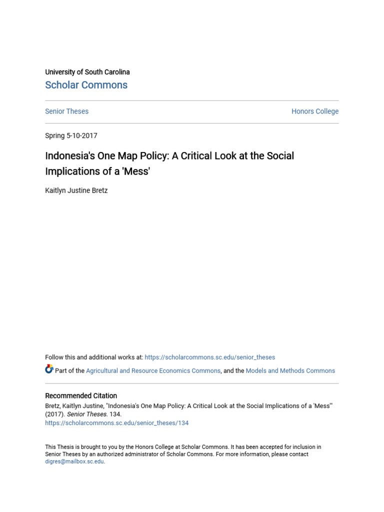Indonesias One Map Policy - A Critical Look at The Social Implica | PDF ...