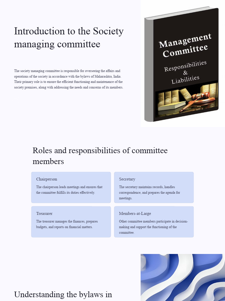Introduction To The Society Managing Committee | PDF | Committee ...