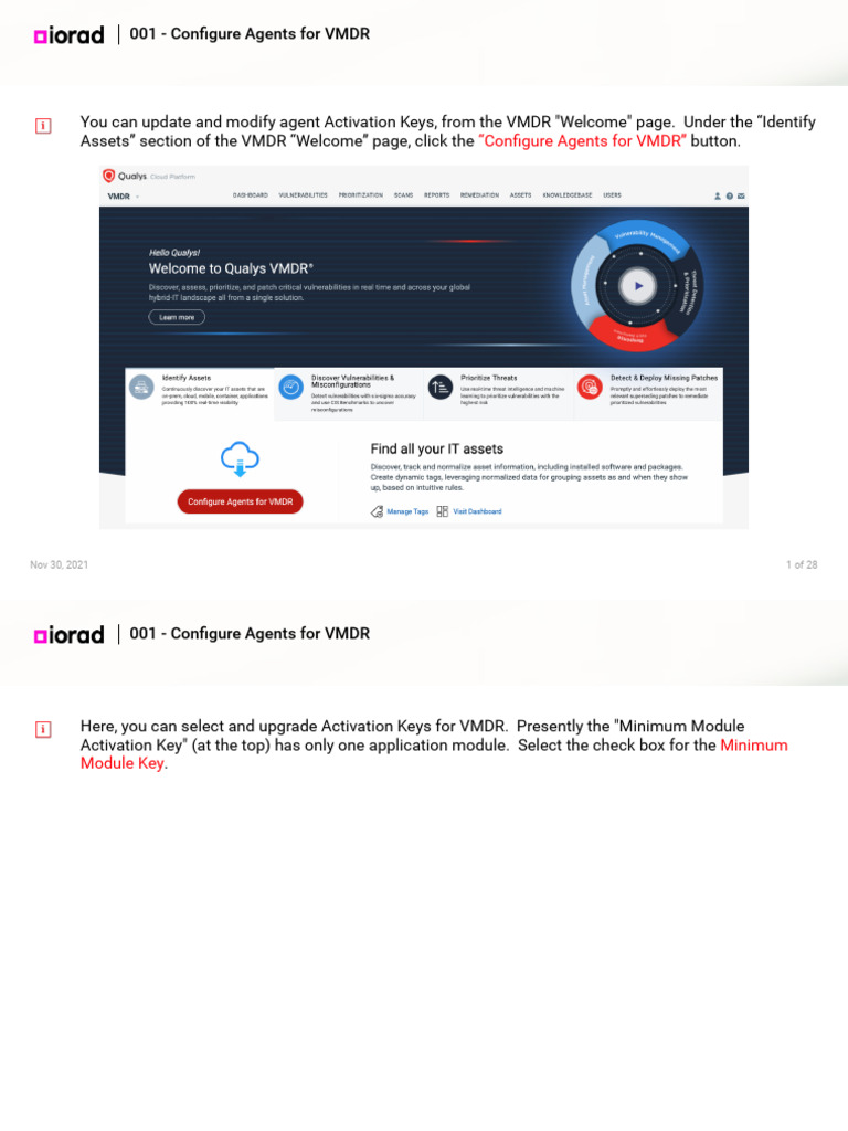 001 - Configure Agents For VMDR | PDF | Computing Platforms | Software Engineering