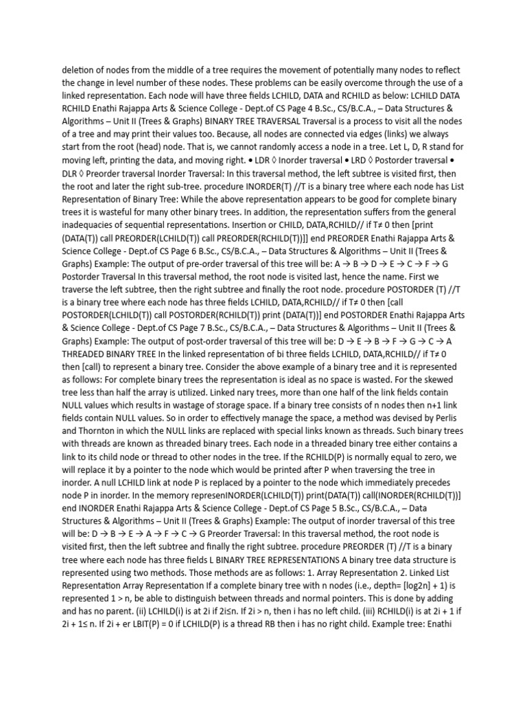 BINARY TREE REPRESENTATIONS A Binary Tree Data strucDSSDSture Is ...
