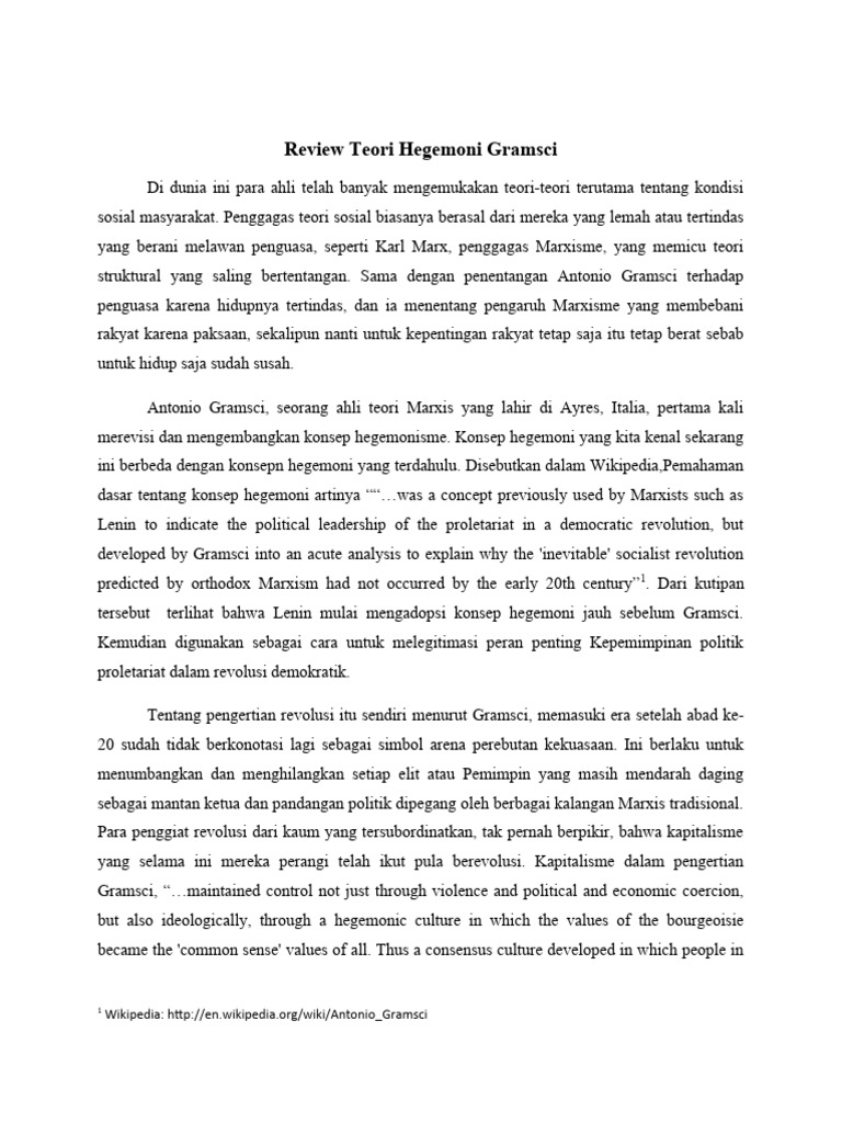 Teori Hegemoni Gramsci | PDF | Politik