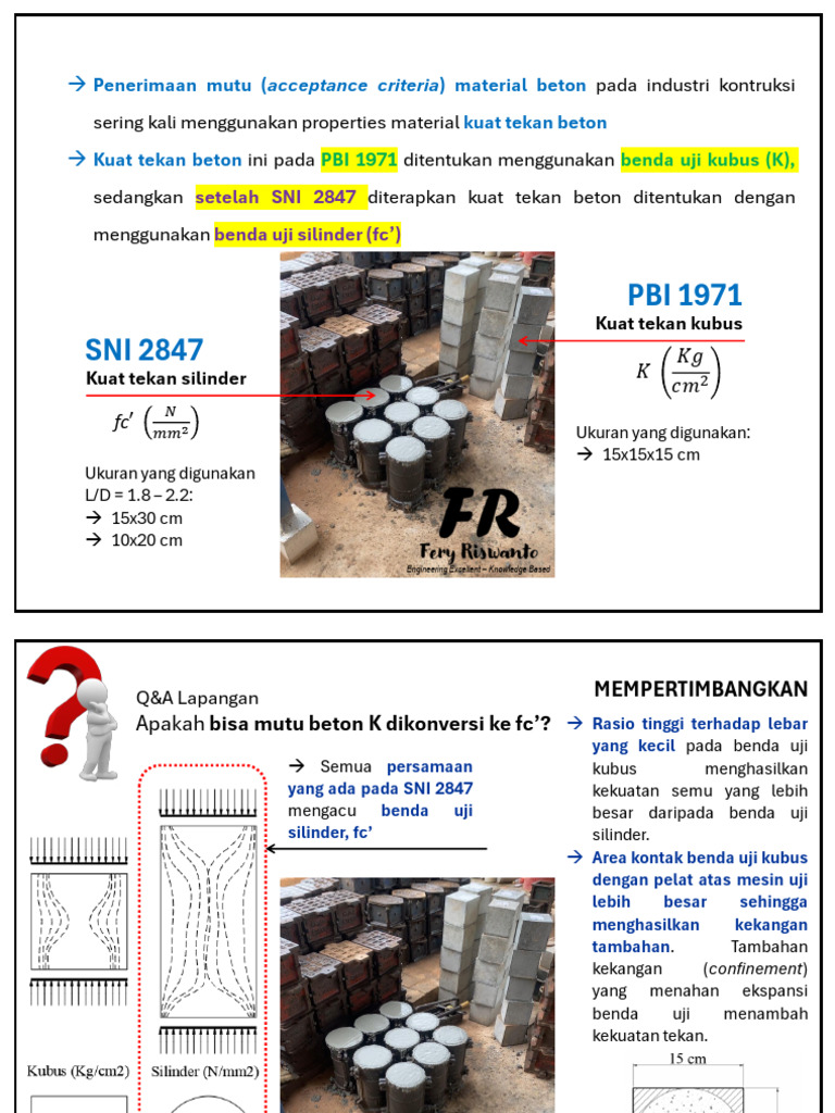 Benda Uji Silinder Dan Kubus | PDF Benda Uji Silinder Dan Kubus | PDF