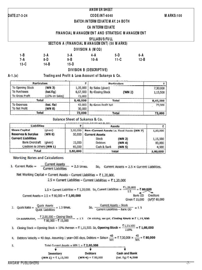 27-3-24... 4110 Both... Int-6040... Fm-Sm... Ans | Download Free PDF | Benchmarking | Strategic ...