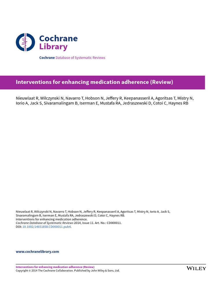 Cochrane: Library | PDF | Systematic Review | Randomized Controlled Trial