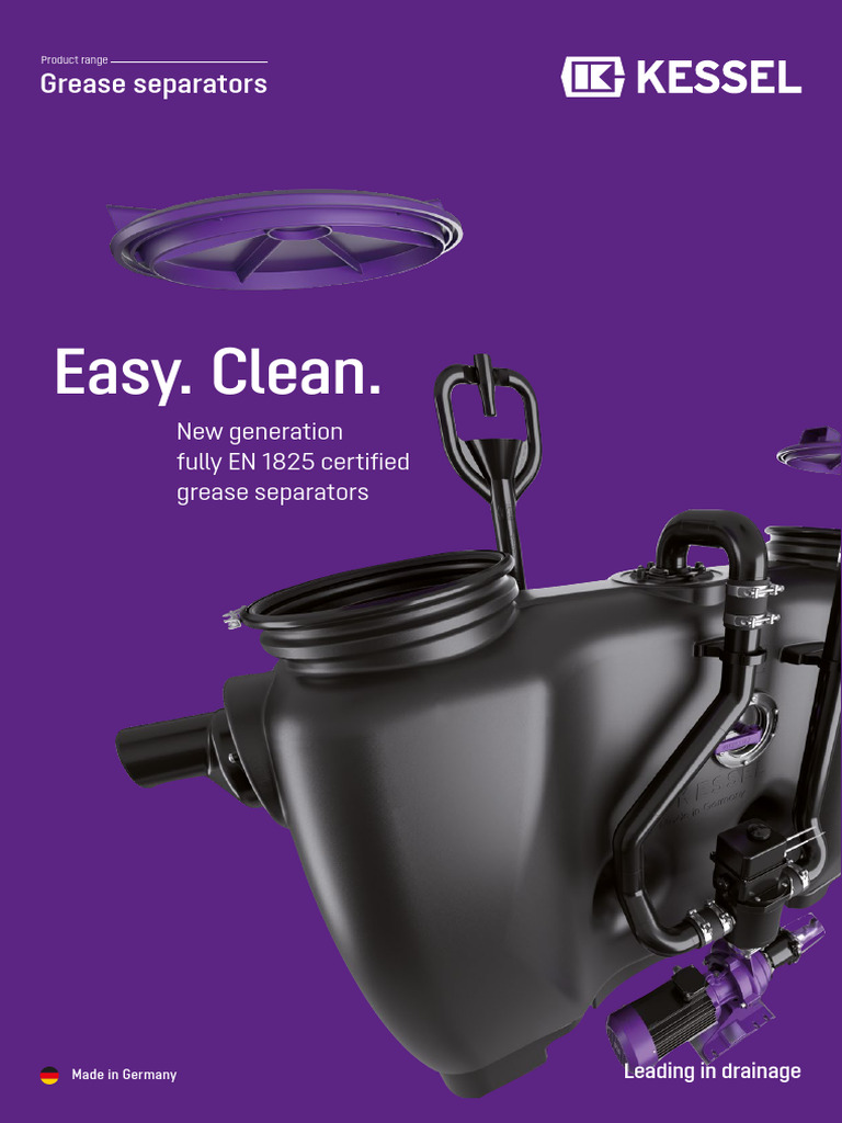 KESSEL Grease Separator Solutions | PDF | Sewage Treatment | Valve