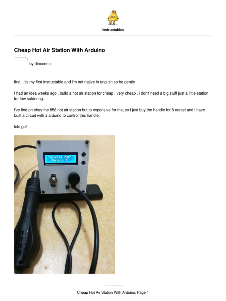 Cheap Hot Air Station With Arduino | PDF | Electrical Engineering ...