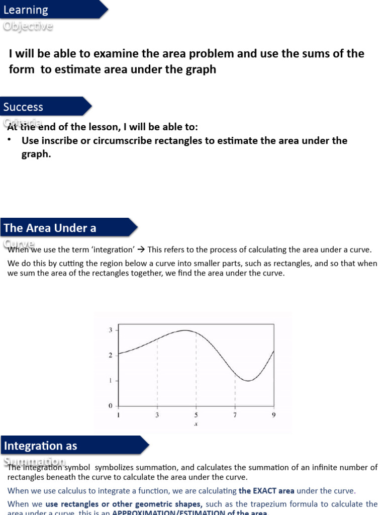 Estimating Area Under Graphs Using Rectangles | PDF | Area | Integral
