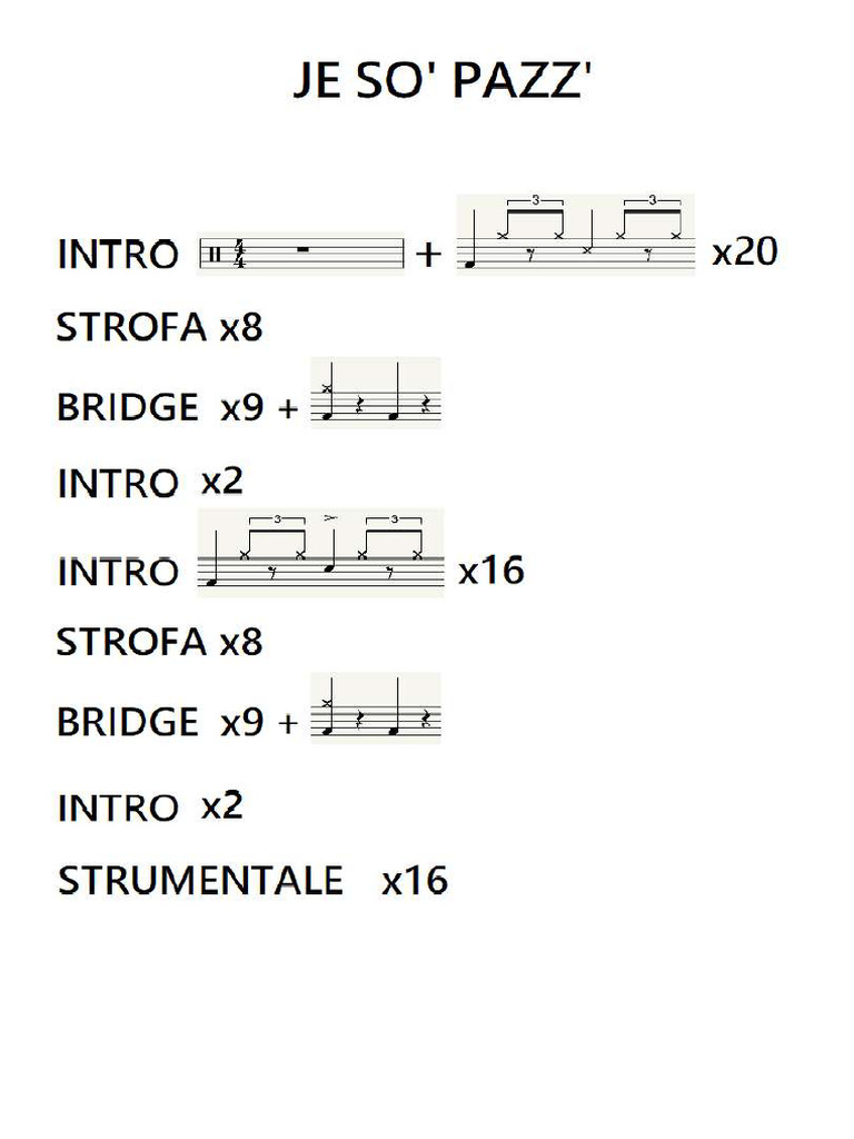 Je So Pazzo (chart) | PDF