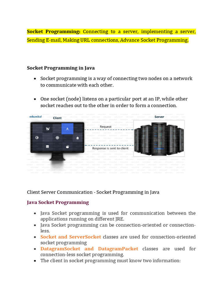 Socket Programming 2 Pdf Network Socket Port Computer Networking