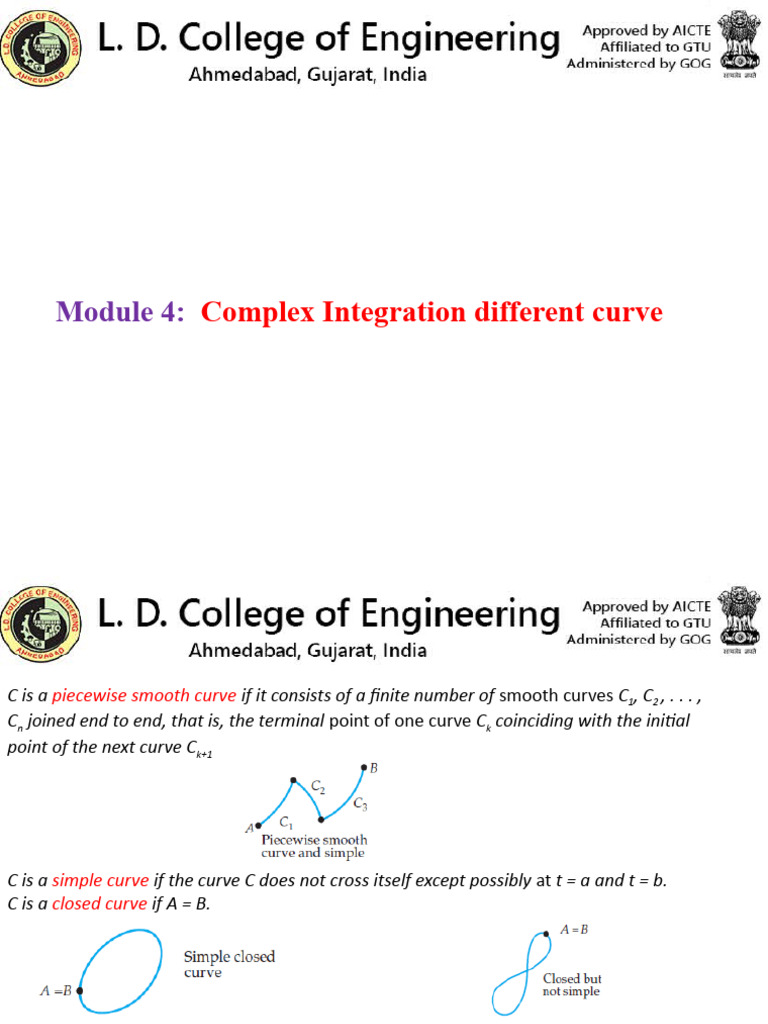 Module_13 A Complex Integration Curve line integral different paths | PDF | Analysis ...
