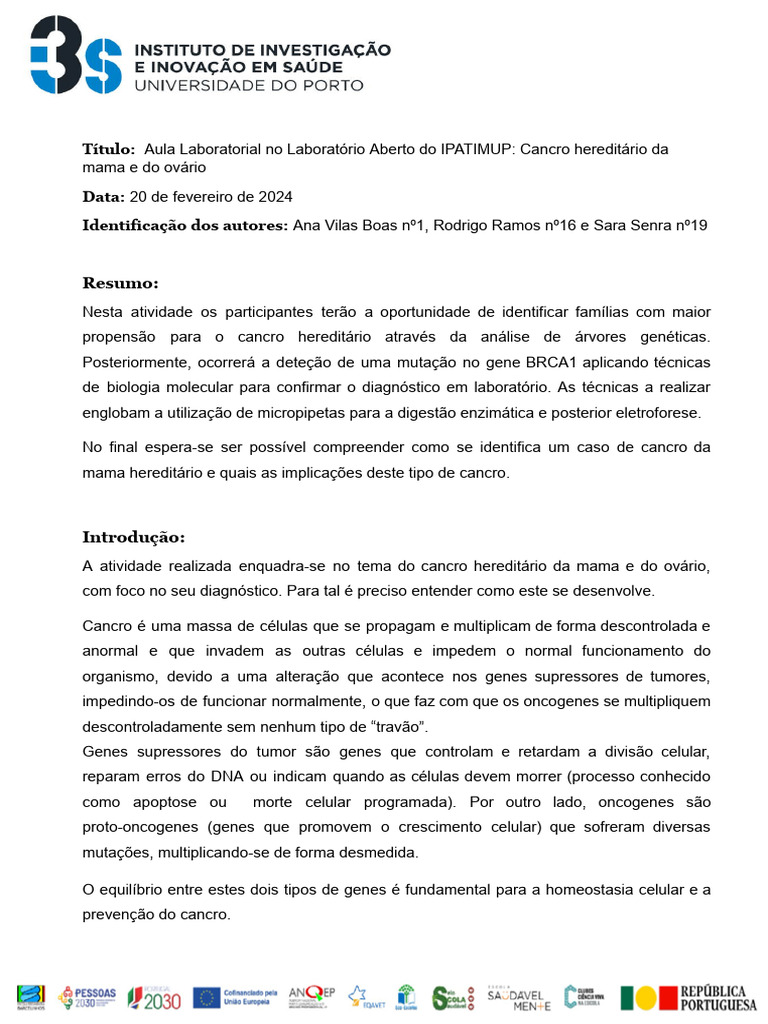 Relatorio I3S | PDF | Câncer | Câncer de mama