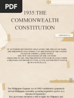 1935 Philippine Constitution | PDF