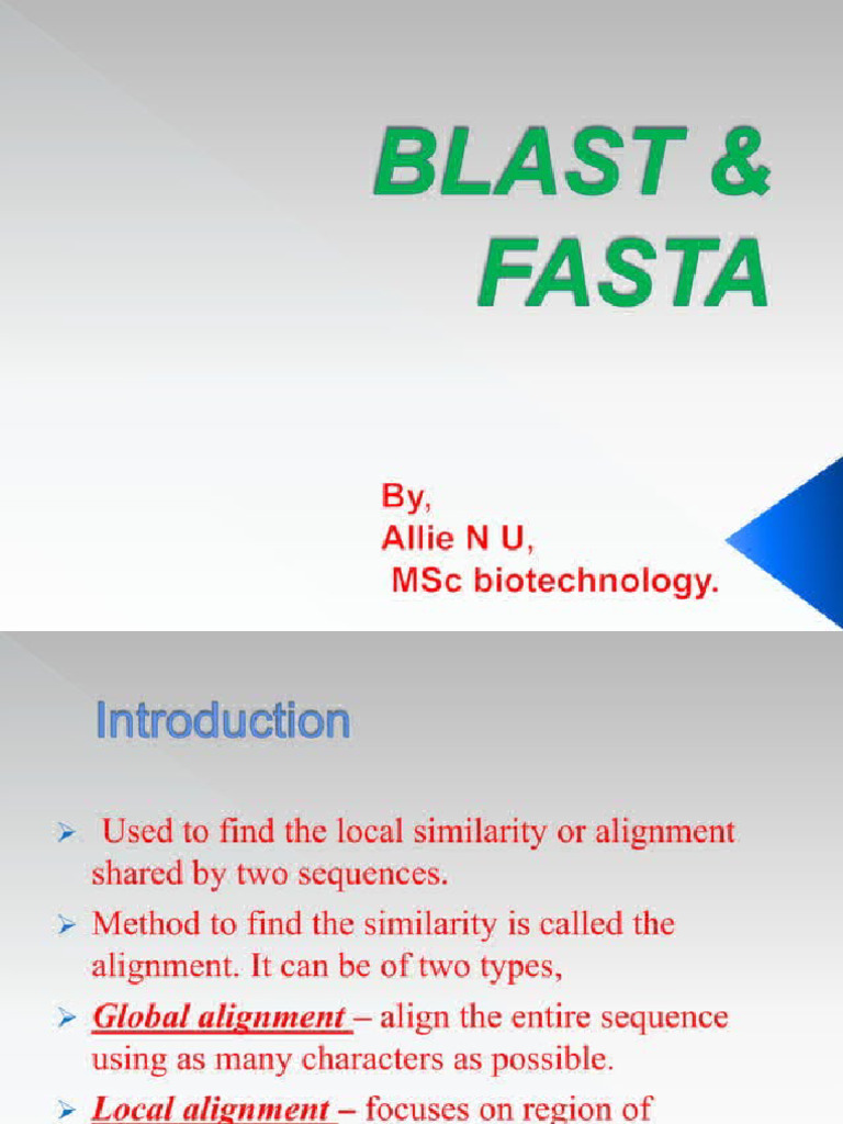 ALLIENU Blast and Fasta | PDF