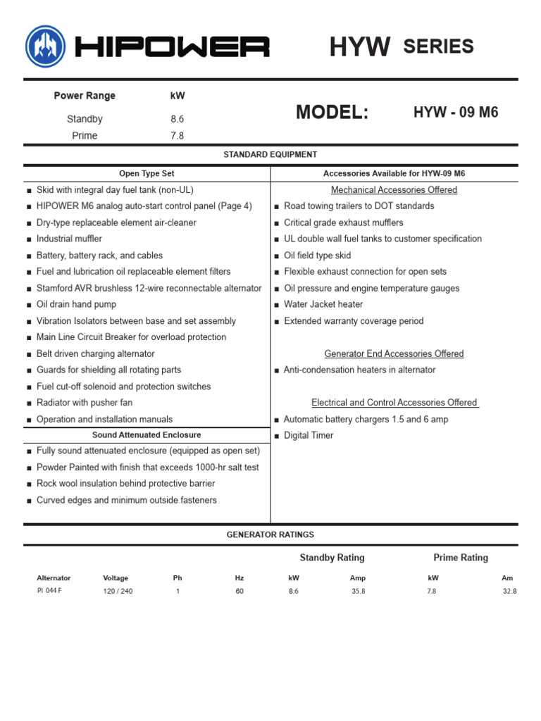 HYW9M6 | PDF | Engines | Power Supply
