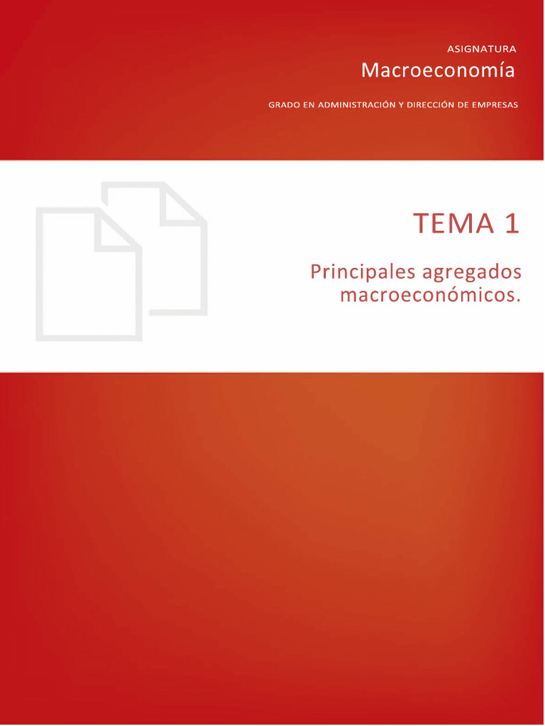 Tema 1_VARIABLES ECONÃ_MICAS FUNDAMENTALES | PDF | Macroeconómica | Producto Interno Bruto