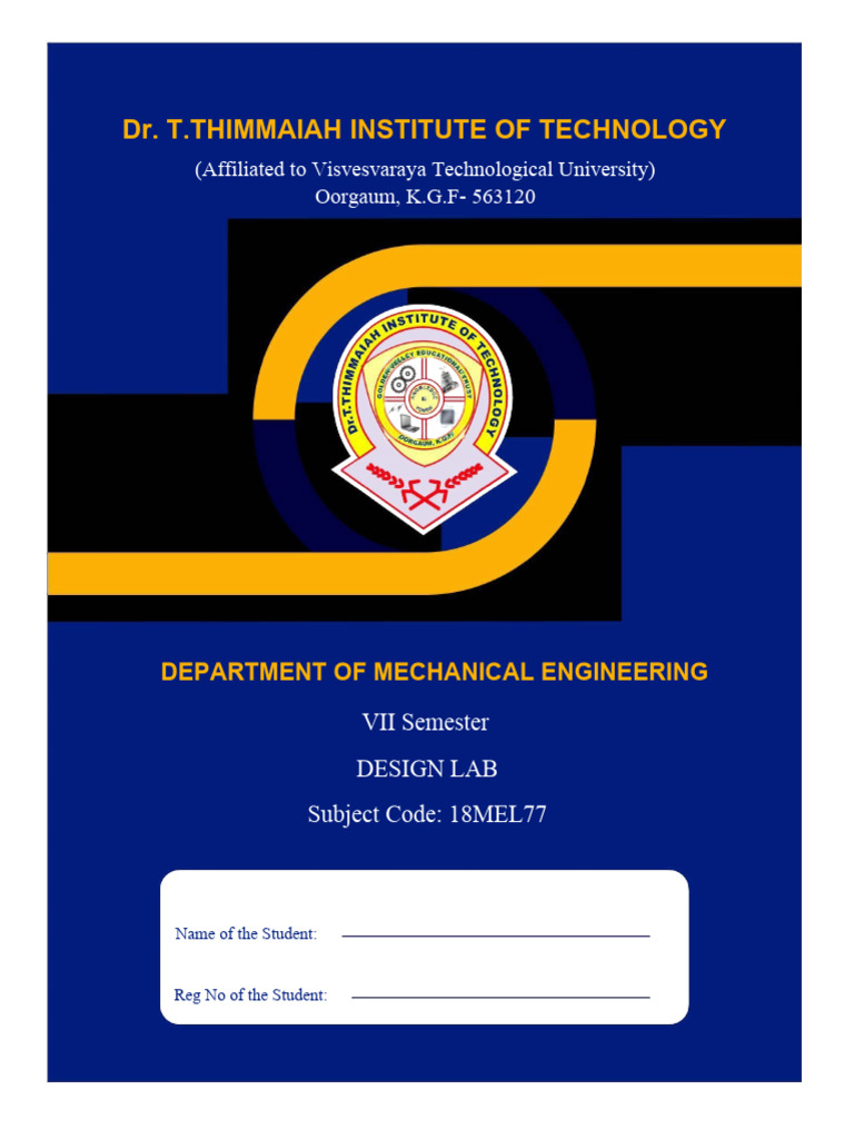 Design Lab Manual for Mechanical Engineering | PDF | Bearing ...