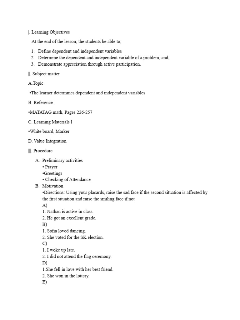 LIEZEL LADDRAN | PDF | Variable (Mathematics) | Dependent And Independent Variables