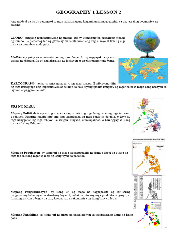 GEO1- LESSON 2 | PDF